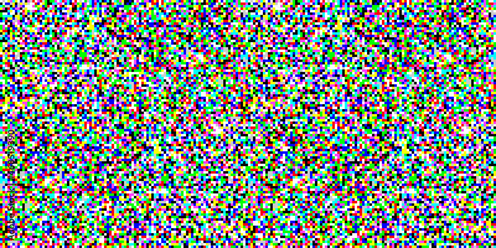 Color TV screen noise pixel glitch seamless pattern texture background ...