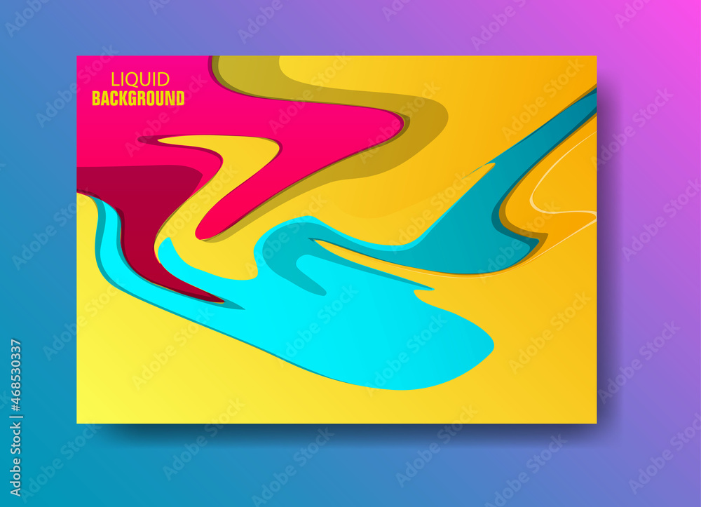 Colorful abstract liquid background. Liquid dynamic gradient wave ...