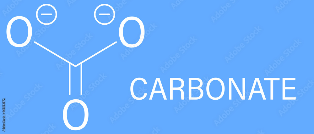 Carbonate anion, chemical structure. Skeletal formula. Stock Vector ...