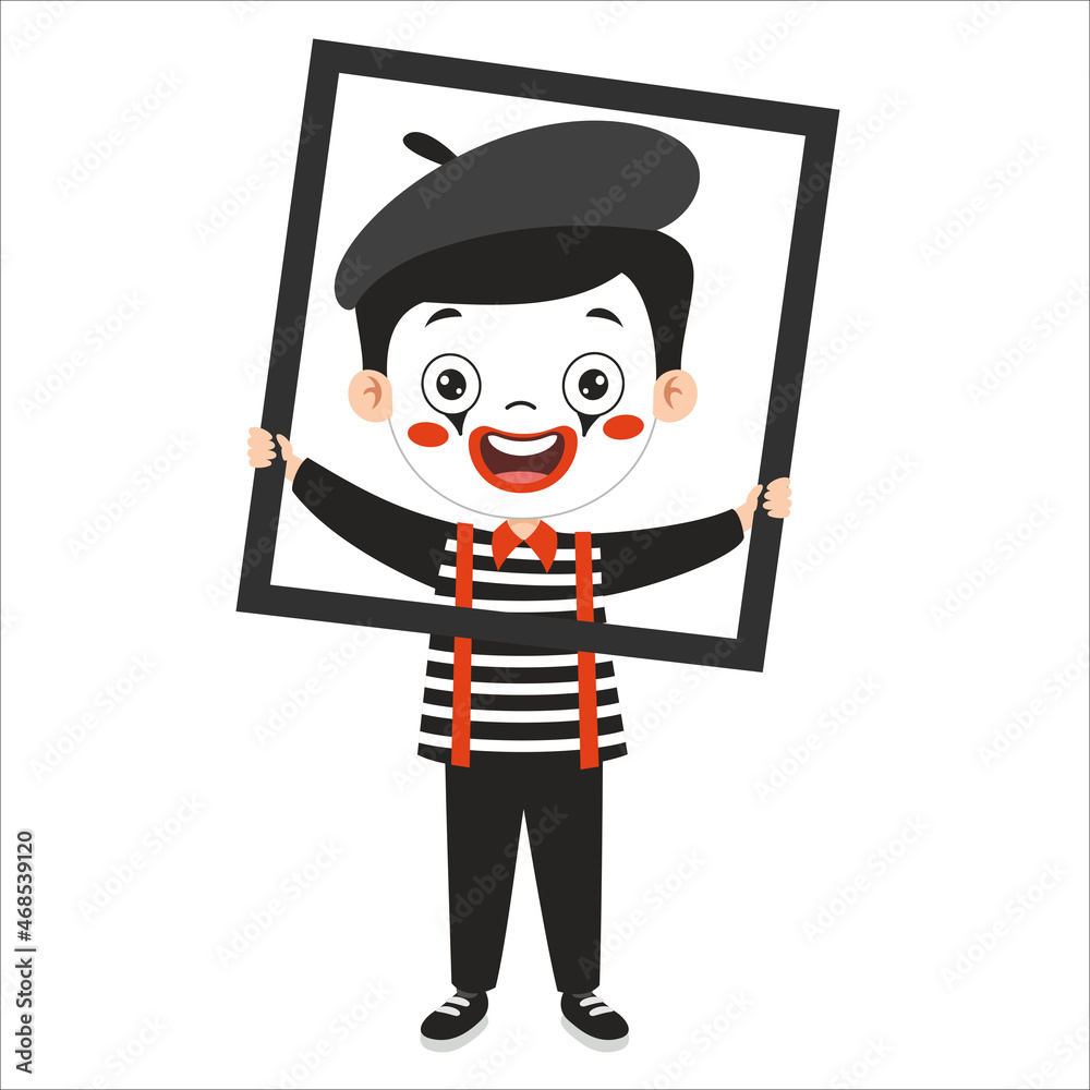 Cartoon Drawing Of A Pantomime Stock-Vektorgrafik | Adobe Stock