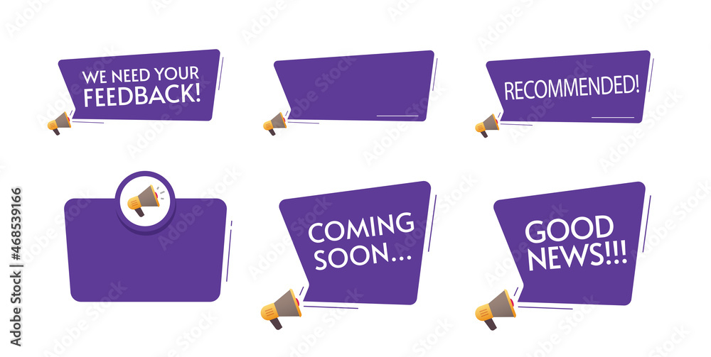 Attention important message banner vector, soon announcement icon from ...