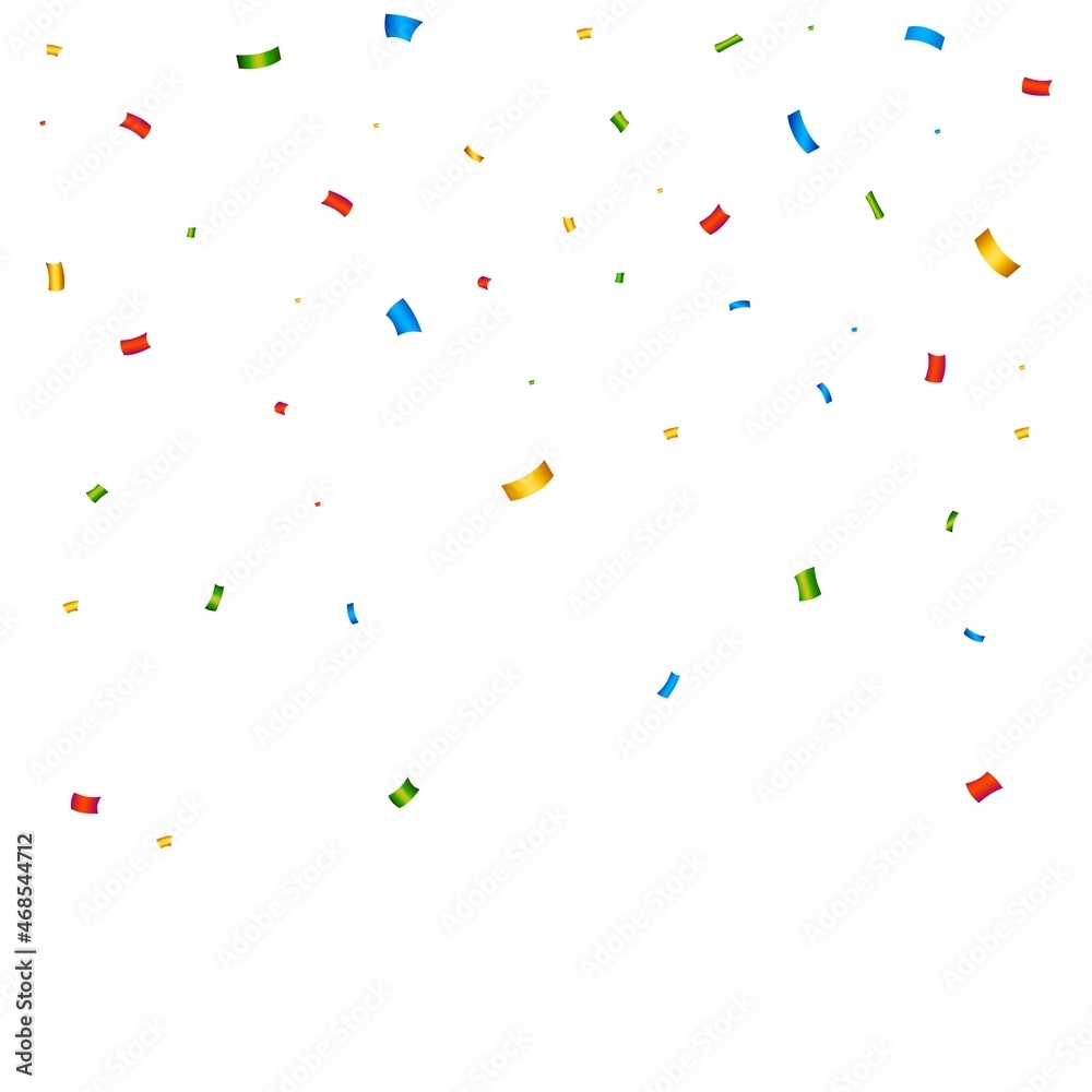 Confetti vector illustration for festival background. Simple tin foil confetti falling ...