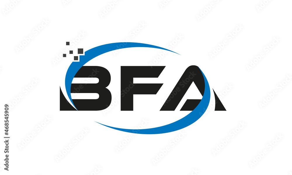 dots or points letter BFA technology logo designs concept vector ...