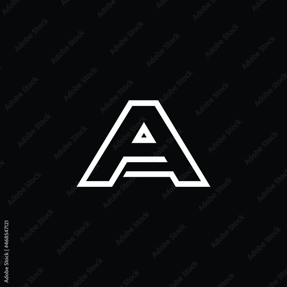 Special Unique Initial A logo and AA logo design. A Letter Minimal ...