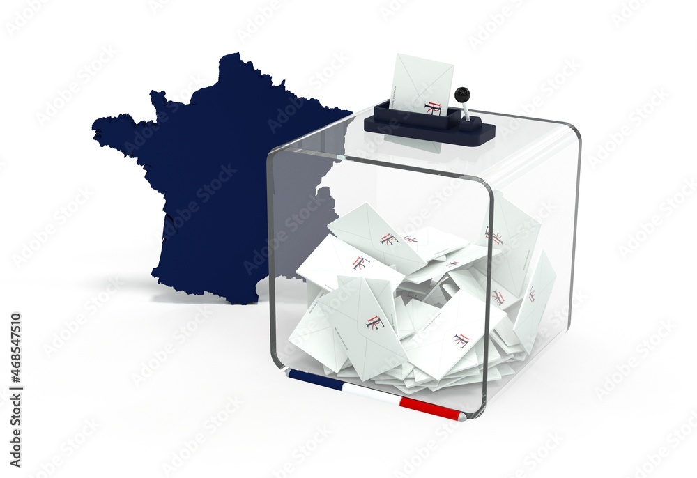 Urne de vote - élection présidentielle Française - Illustration 3D sur ...