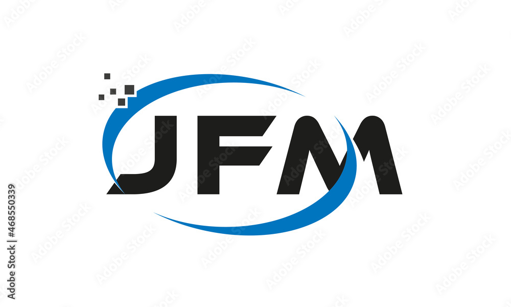 dots or points letter JFM technology logo designs concept vector Template Element Stock Vector ...