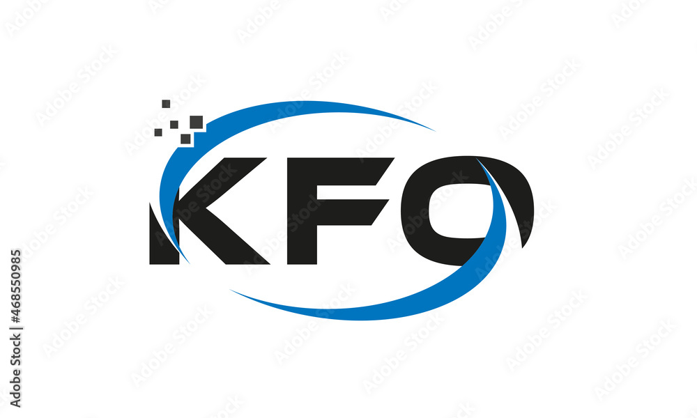 dots or points letter KFO technology logo designs concept vector ...