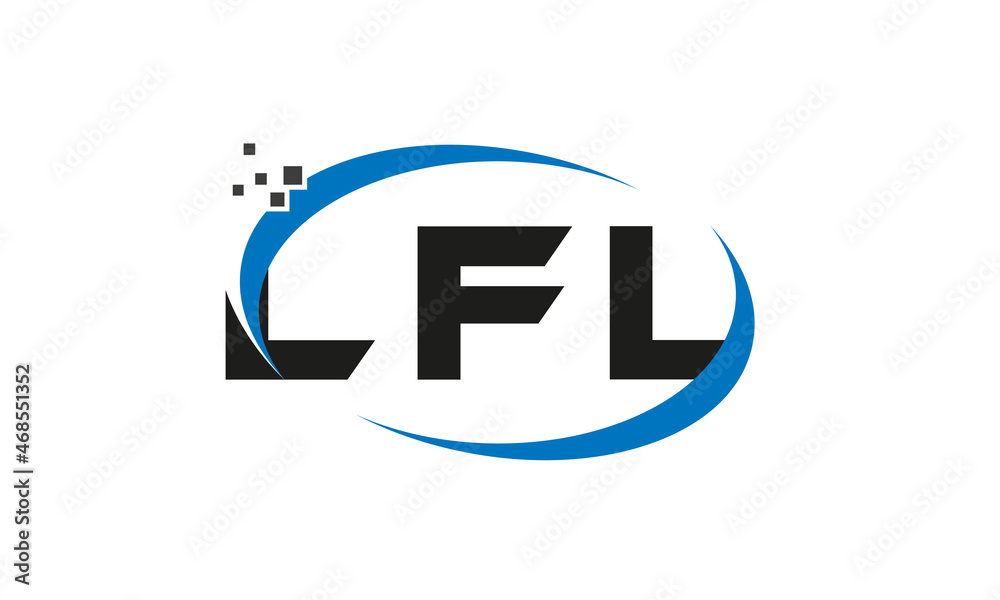 dots or points letter LFL technology logo designs concept vector ...