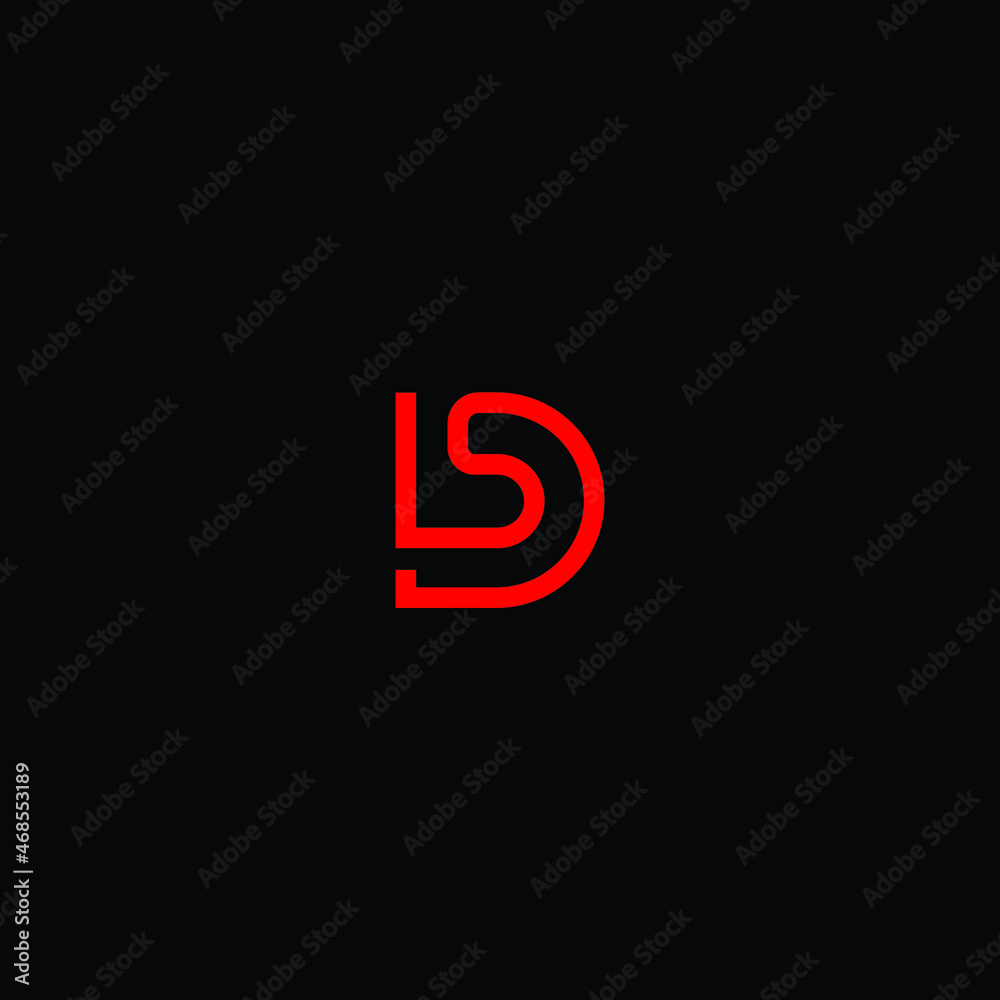 Vetor de Special Unique Initial D logo and DD logo design. D Letter ...