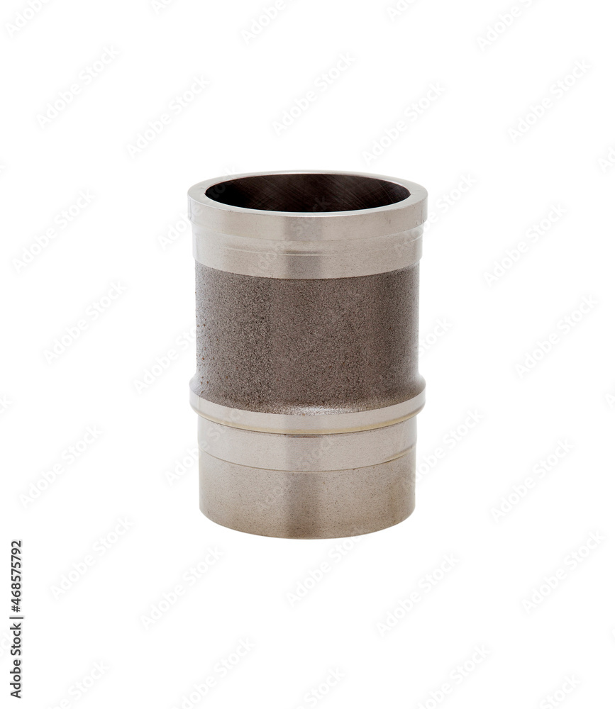 cylinder engine liner on white background Stock Photo | Adobe Stock