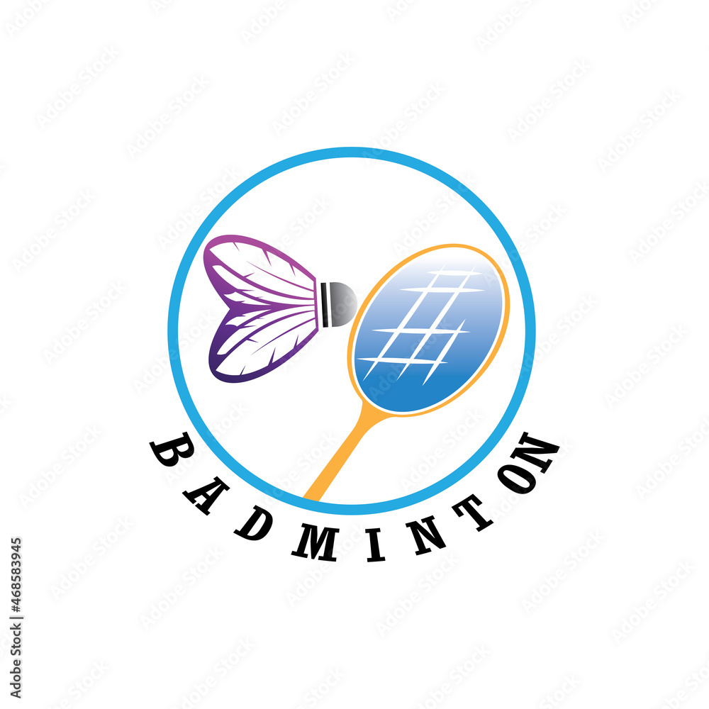 badminton logo icon vector design illustration Stock Vector | Adobe Stock