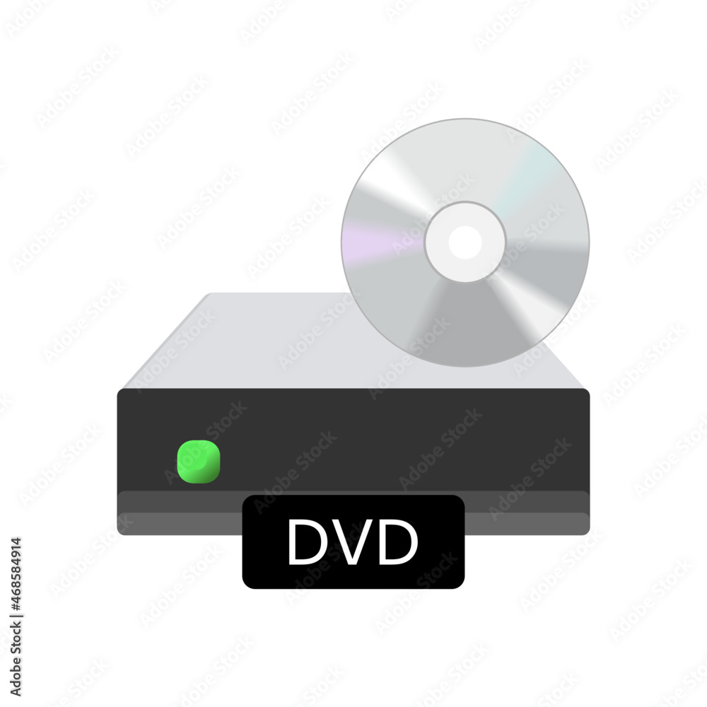 DVD ROM icon. Optical drive sign. Desktop icons. My computer folder. PC ...