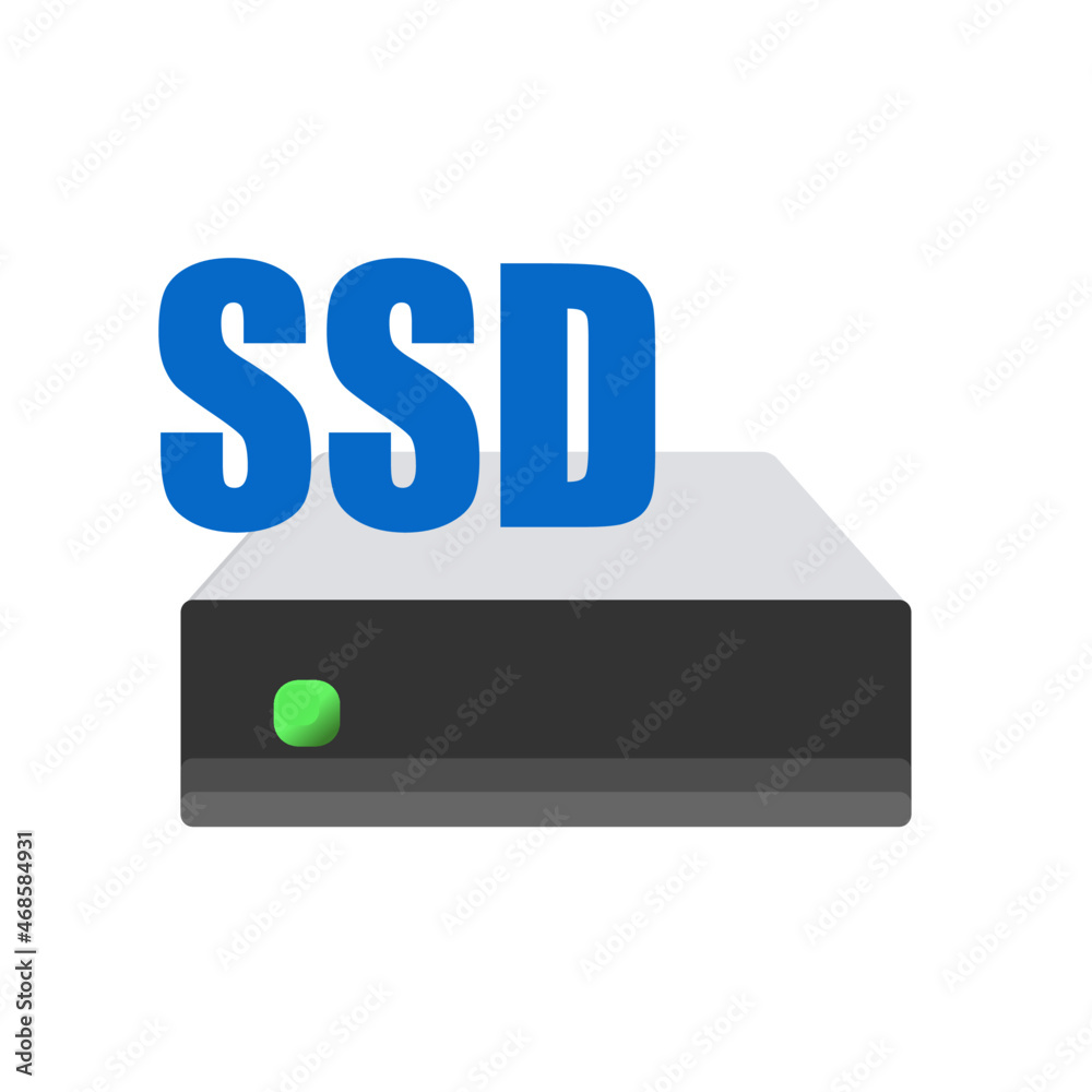 SSD icon. Solid state drive sign. Disk partition icon. Local disk ...