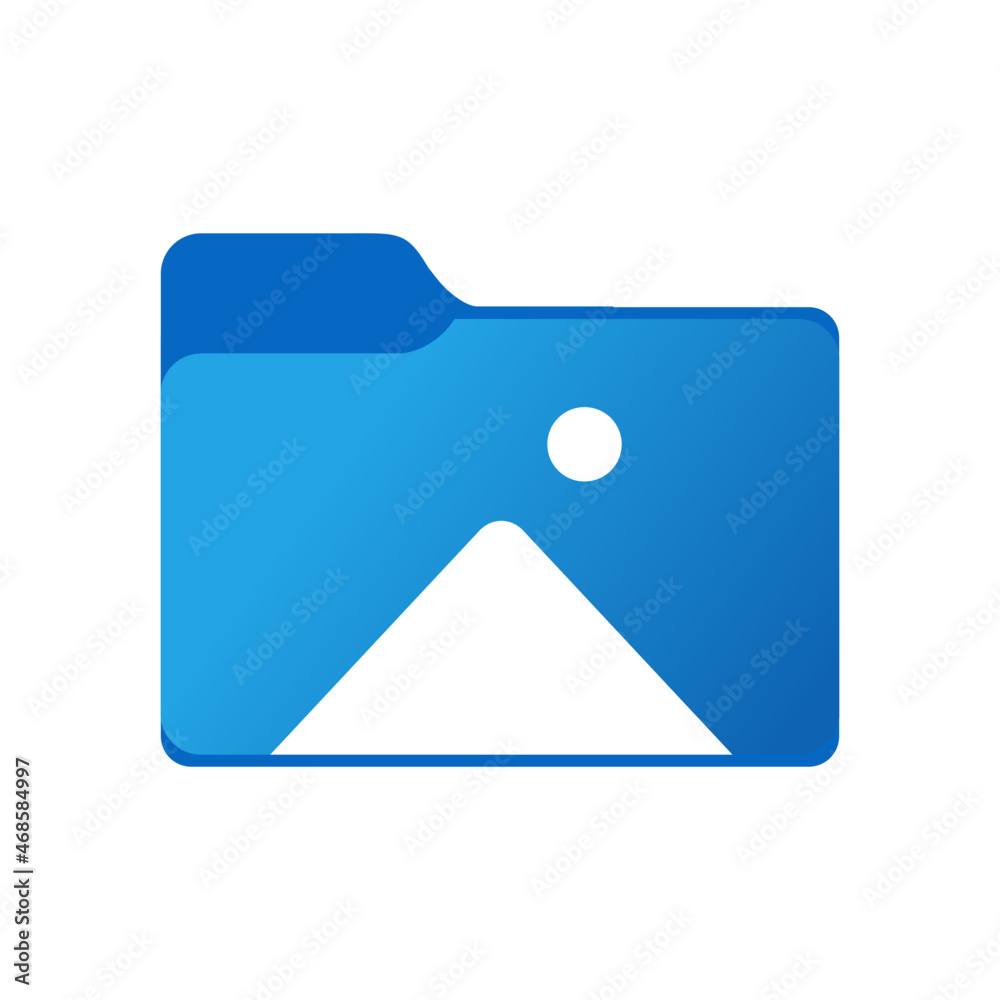 Pictures icon. Images gallery sign. Desktop icons. My computer folder ...