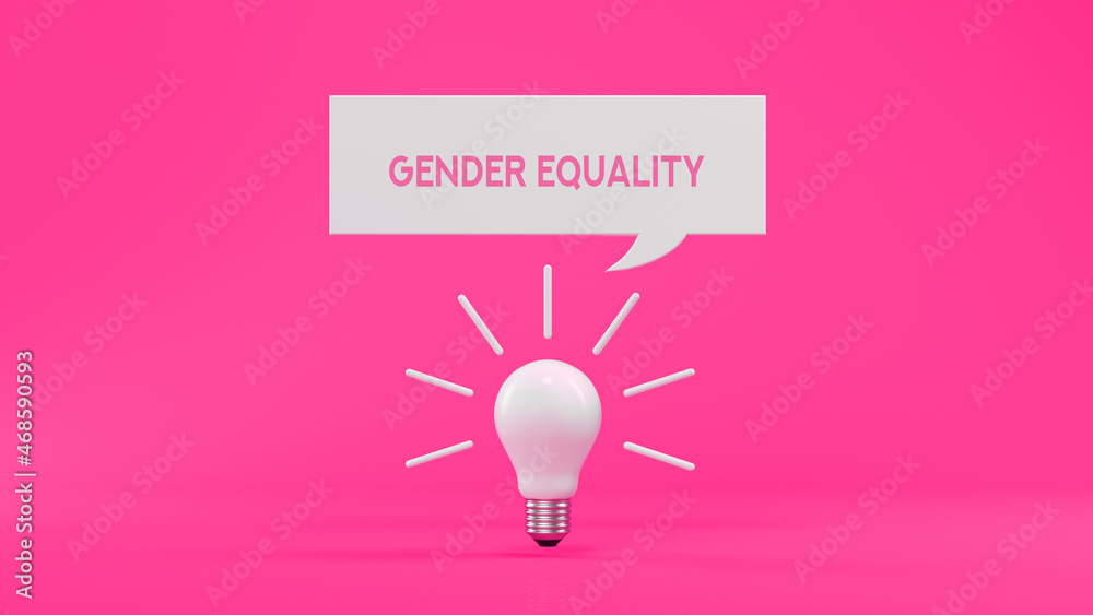 Gender Equality and light bulb Stock Illustration | Adobe Stock