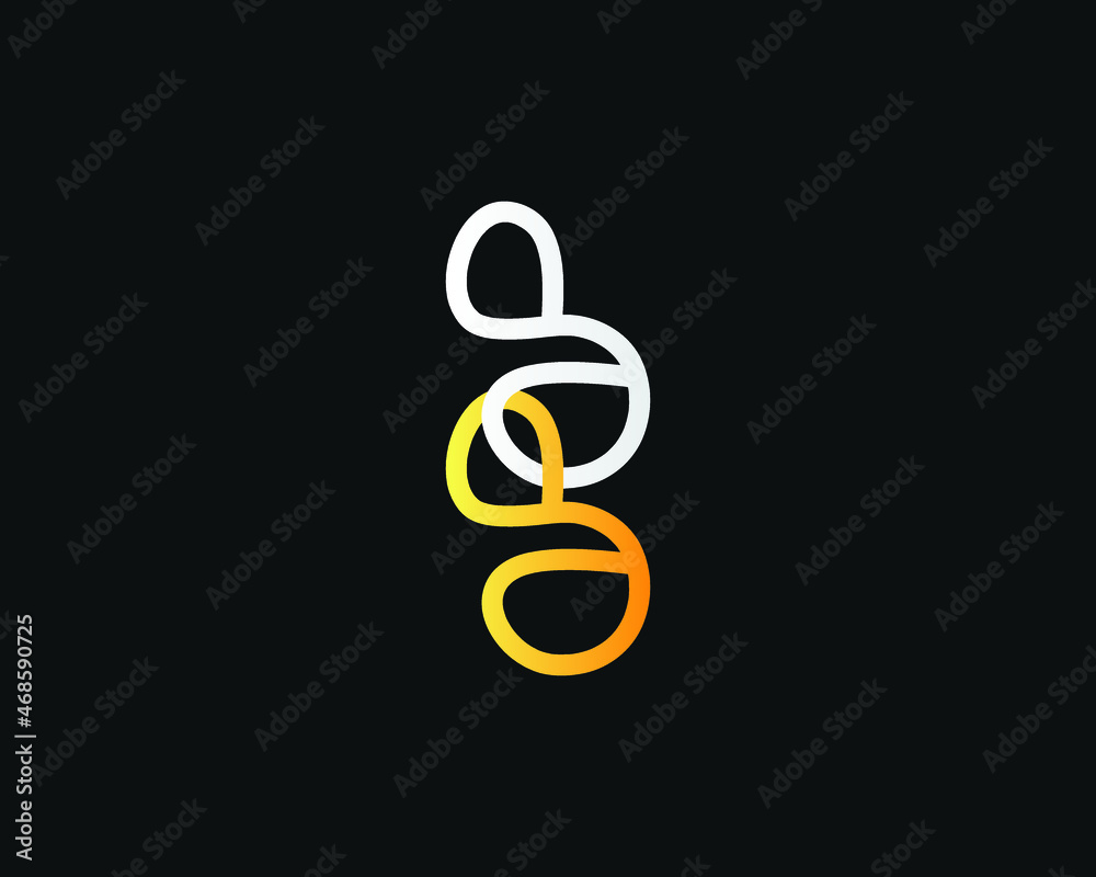 GG Logo Design Template Vector Stock Vector | Adobe Stock