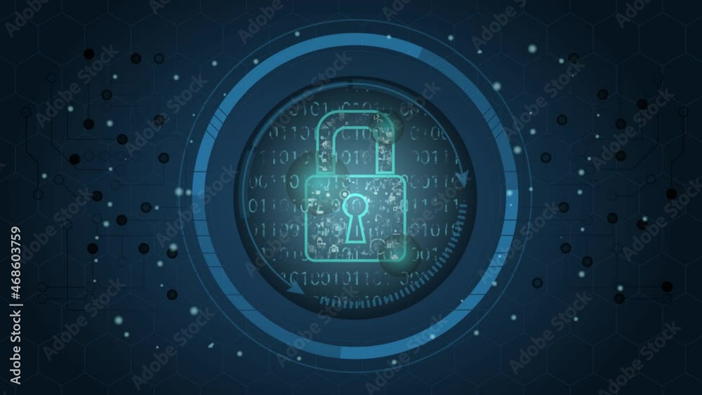 Video Stock Personal data security concept. Moving artificial ...