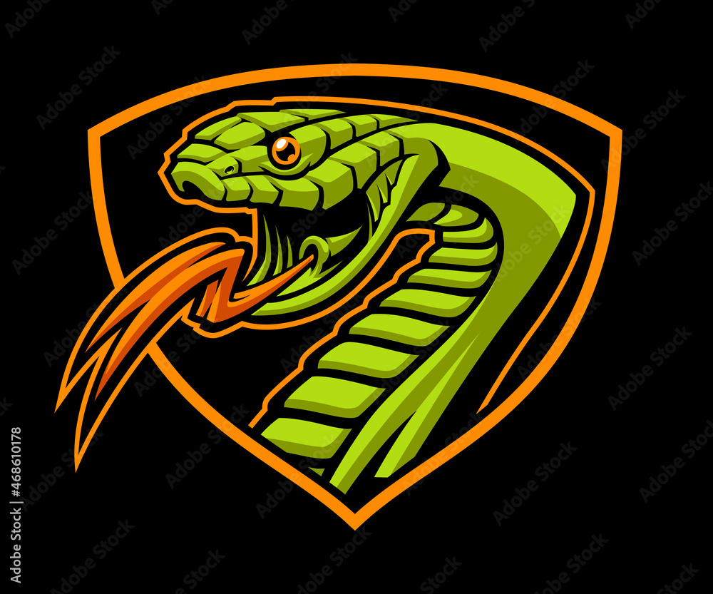 Snake Mascot logo, this design can be used as a sports emblem Stock ...