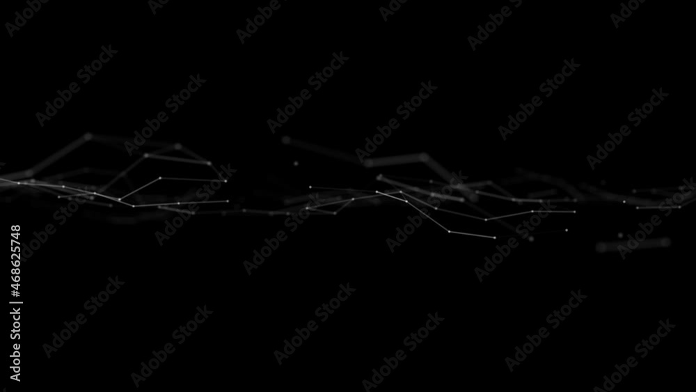Abstract Digital Data Plexus Technology Background Loop/ 4k animation of an abstract plexus ...