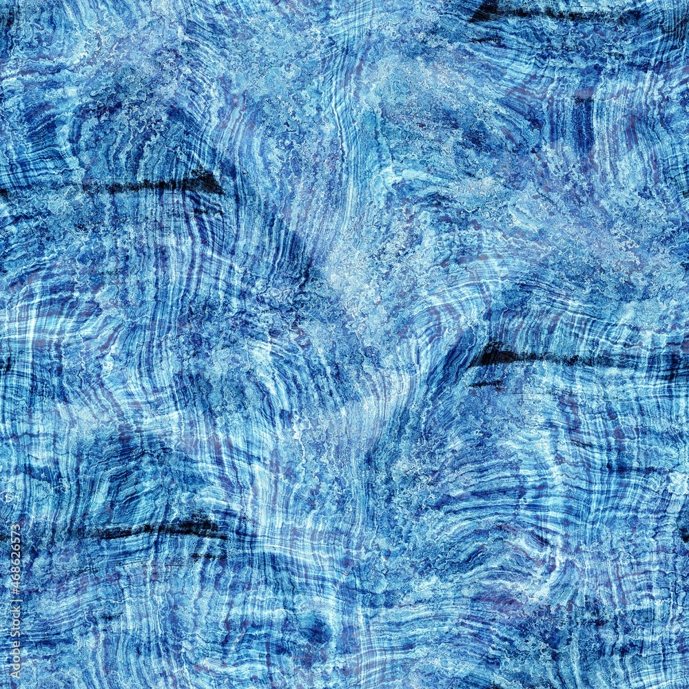 Seamless indigo block print texture on navy blue woven effect ...