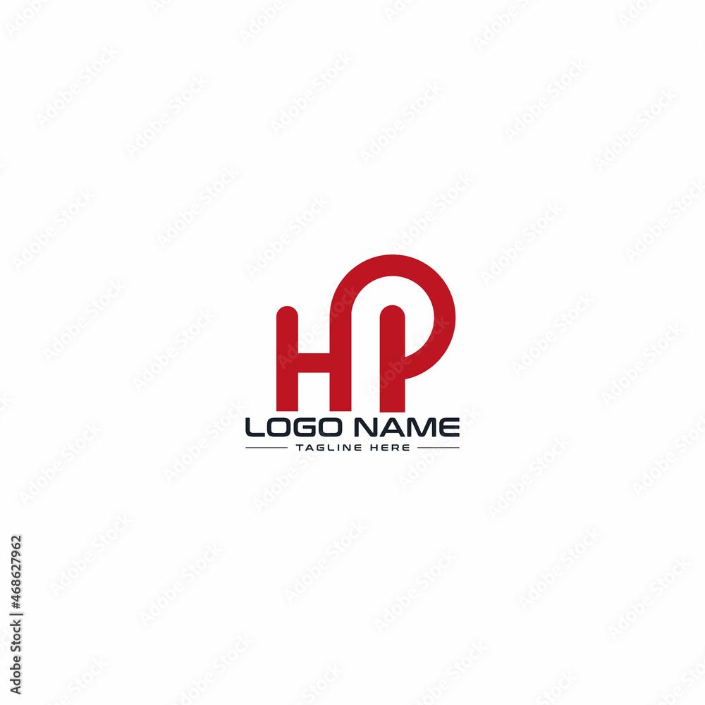 HP logo design, Letter HP logo vector template Stock Vector | Adobe Stock