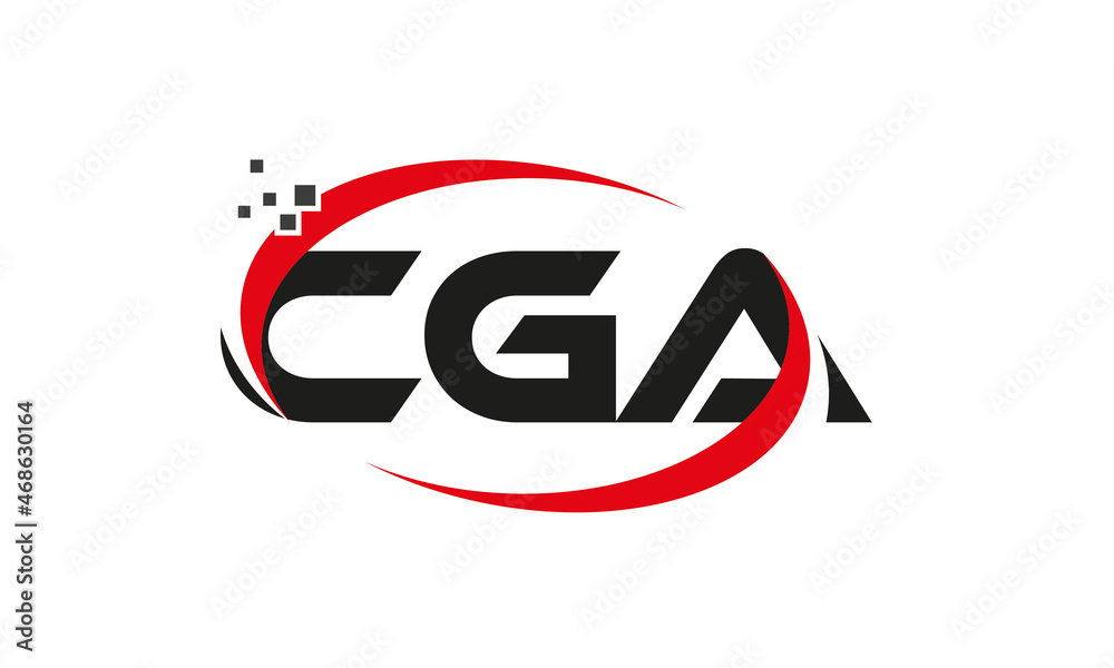 dots or points letter CGA technology logo designs concept vector ...