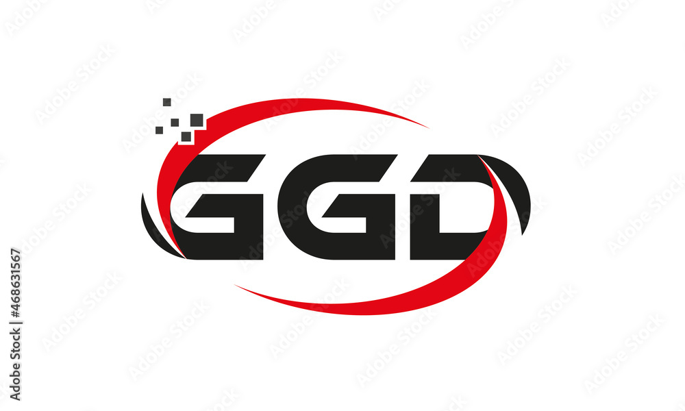 dots or points letter GGD technology logo designs concept vector ...