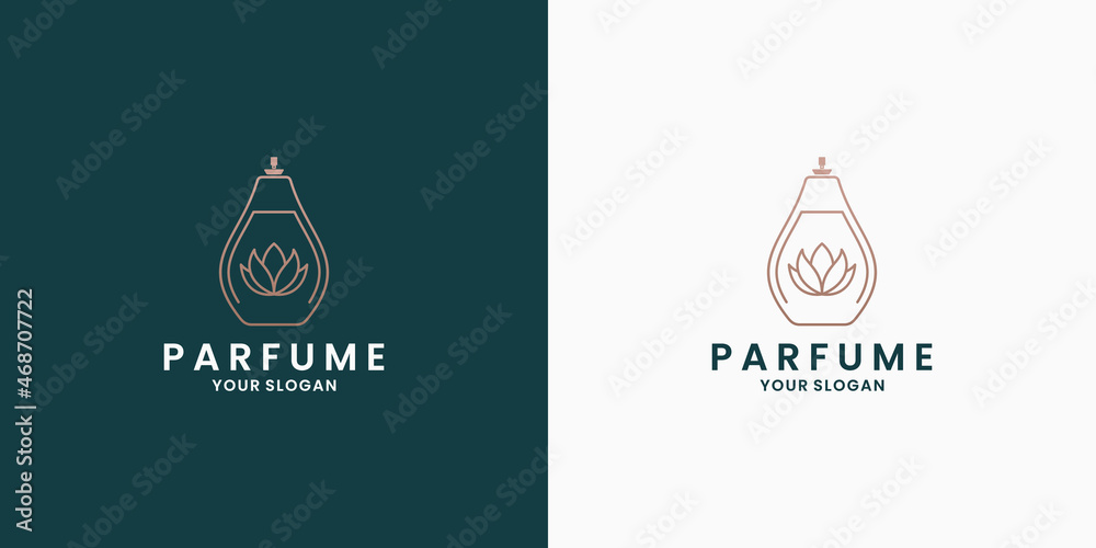 natural perfume, luxury perfume logo design inspiration Stock Vector ...