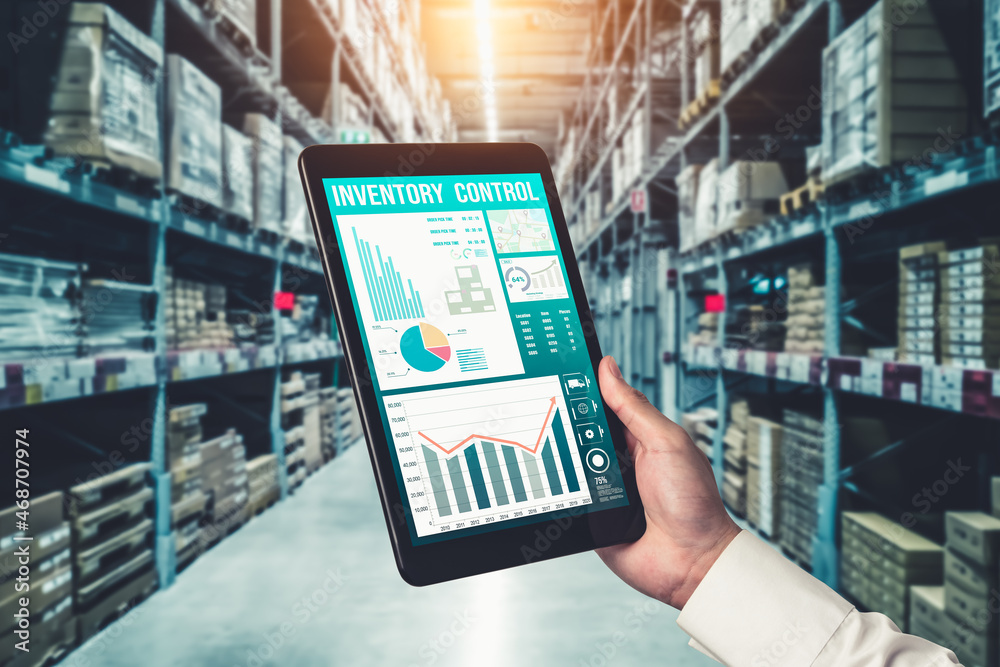 Warehouse management innovative software in computer for real time ...