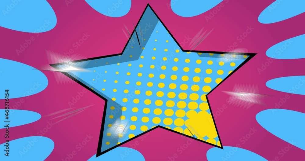 Animated Pop Art Background Cartoon. Comic Book Motion Poster for your ...