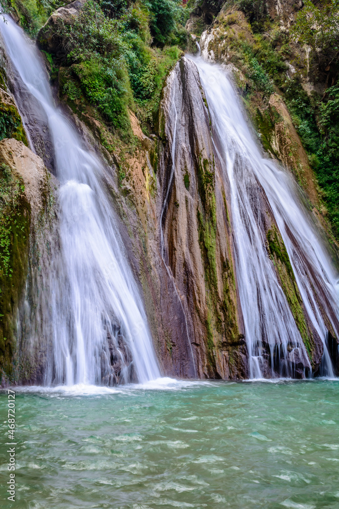 Beautiful Kempty Waterfalls with turquoise waters in Mussoorie Stock ...