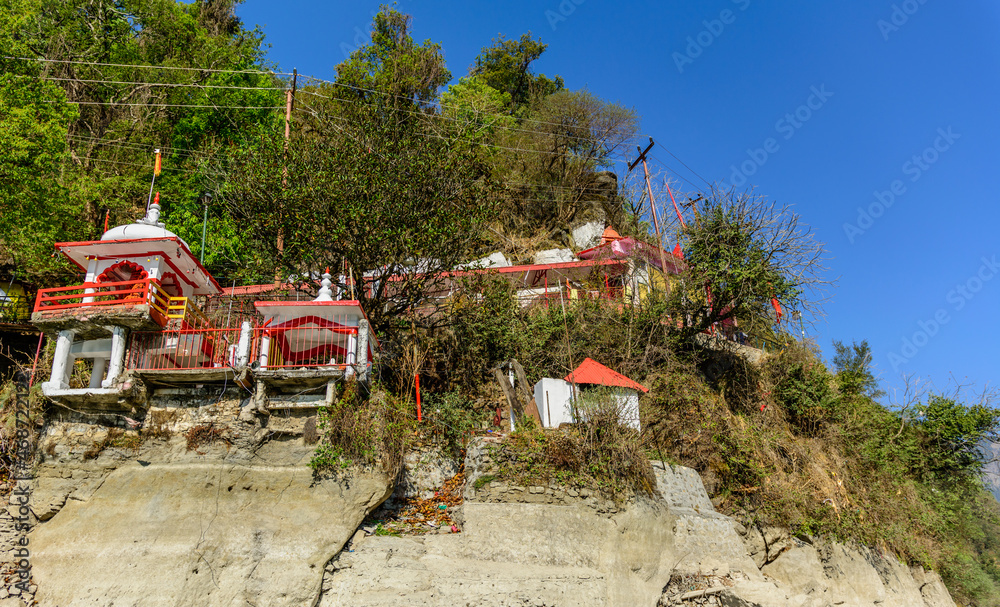 Goddess Naina Devi temple in Nainitaal, Uttrakhand, India Stock Photo ...