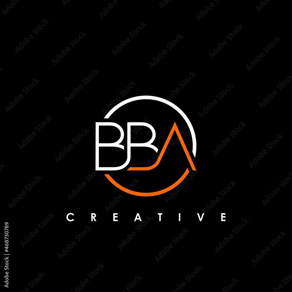 BBA Letter Initial Logo Design Template Vector Illustration Stock ...
