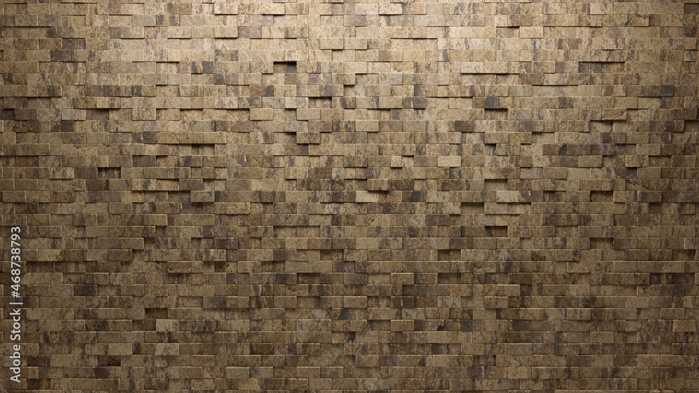 Polished, Textured Wall background with tiles. Rectangular, tile ...