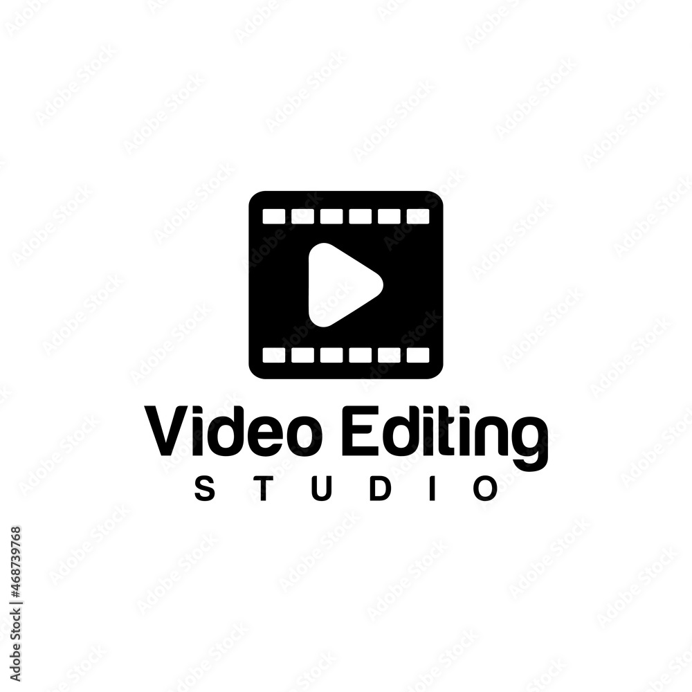 Video Editing Logo Stock Vector | Adobe Stock