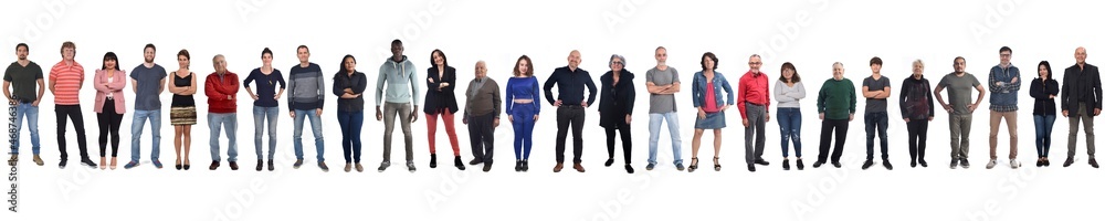 large group of people isolated on white background Stock Photo | Adobe ...