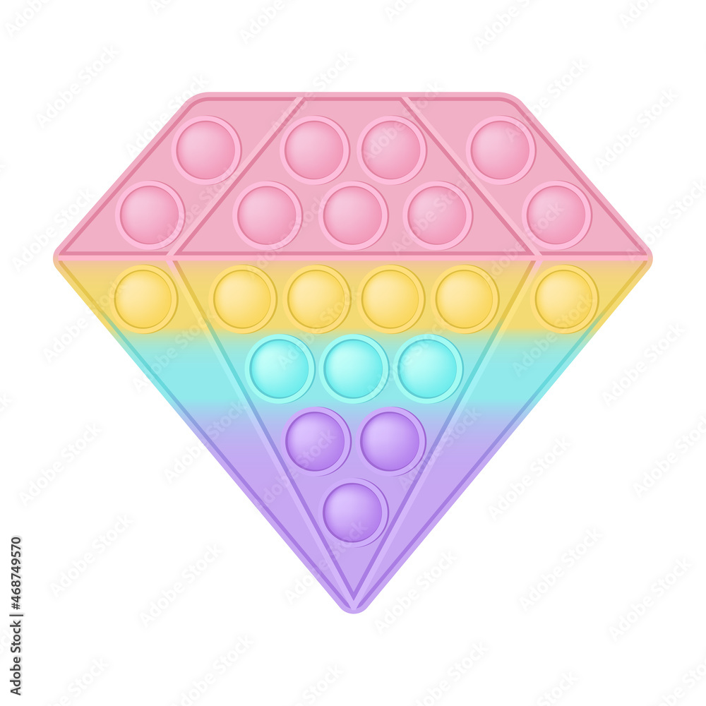 Popit figure gemstone as a fashionable silicon toy for fidgets ...