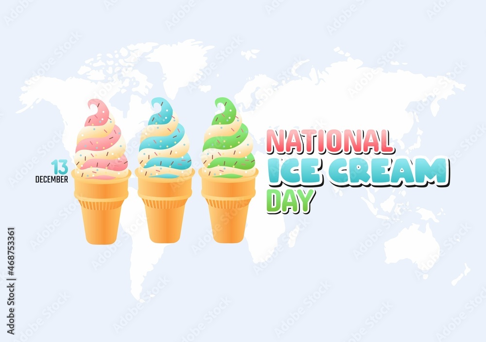 vector graphic of national ice cream day good for national ice cream ...