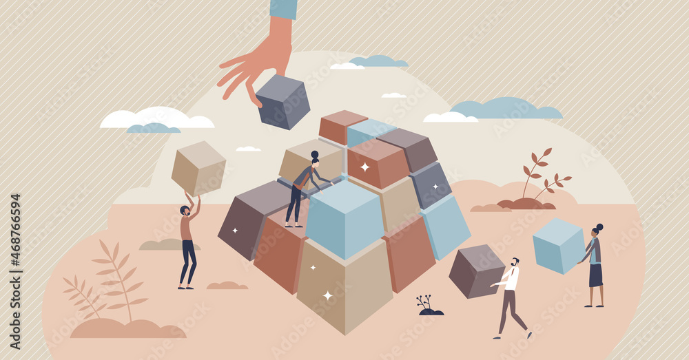 Collaborative learning and teamwork business strategy tiny person ...