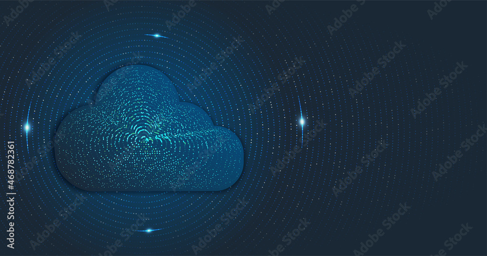 A vector image of a cloud in 2D or 3D format. In today's and future ...