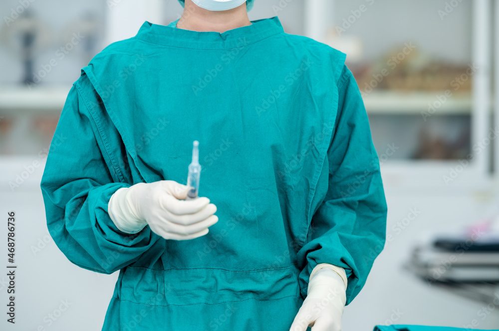 First Aid Kit set of dressing wound instrument on sterile table Stock ...