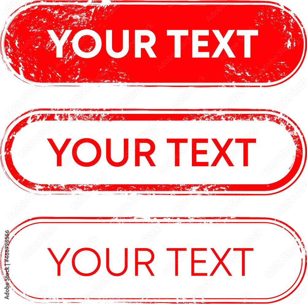 Set of horizontal sample stamps. Removable sample text. Elements ...