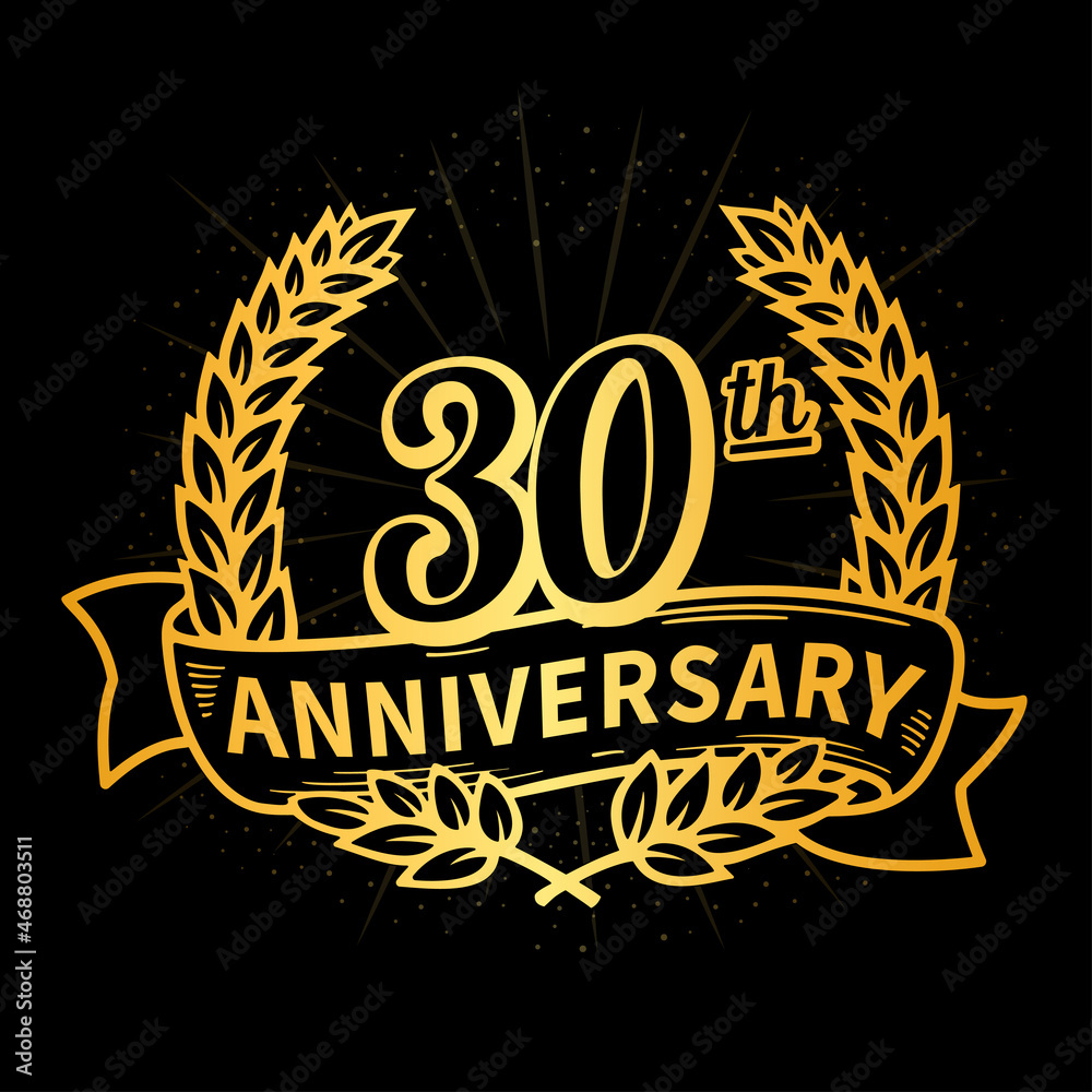 Vecteur Stock 30 years anniversary celebration logotype. 30th ...