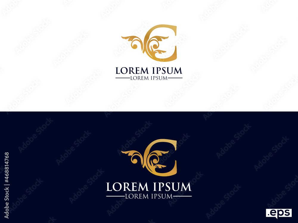 C Crown logo king royal icon queen logotype vector image.svg Stock ...