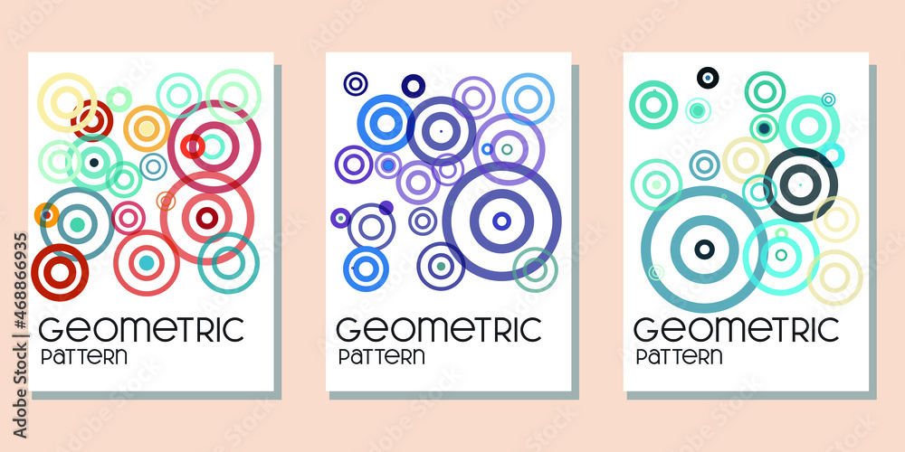 colorful geometric background for calendar, book cover, wall decor and ...