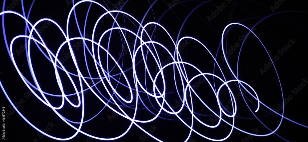 Abstract concept of Neon Blue wave pattern abstract Streaming through ...