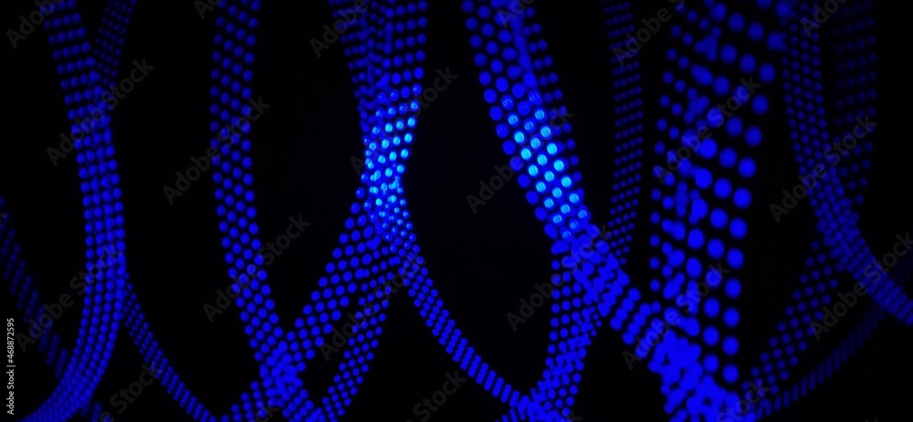 Abstract concept of Neon Blue wave pattern abstract Streaming through ...