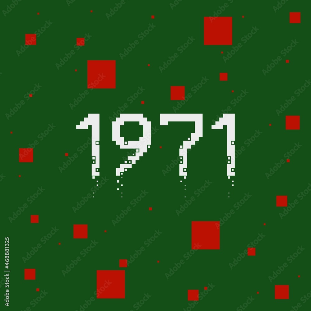 The 1971 year numeric typography text vector design. In 1971 Bangladesh ...