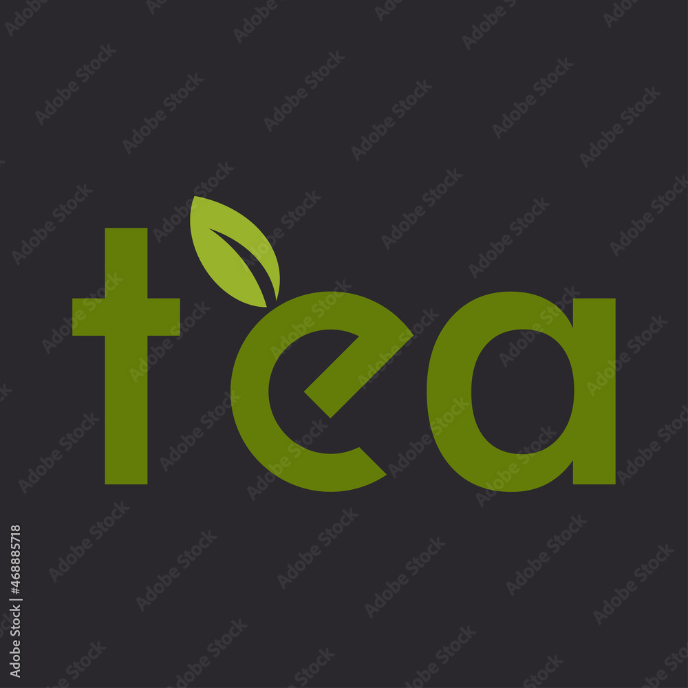 TEA writing. suitable for, logos, icons, symbols and emblems. Stock ...