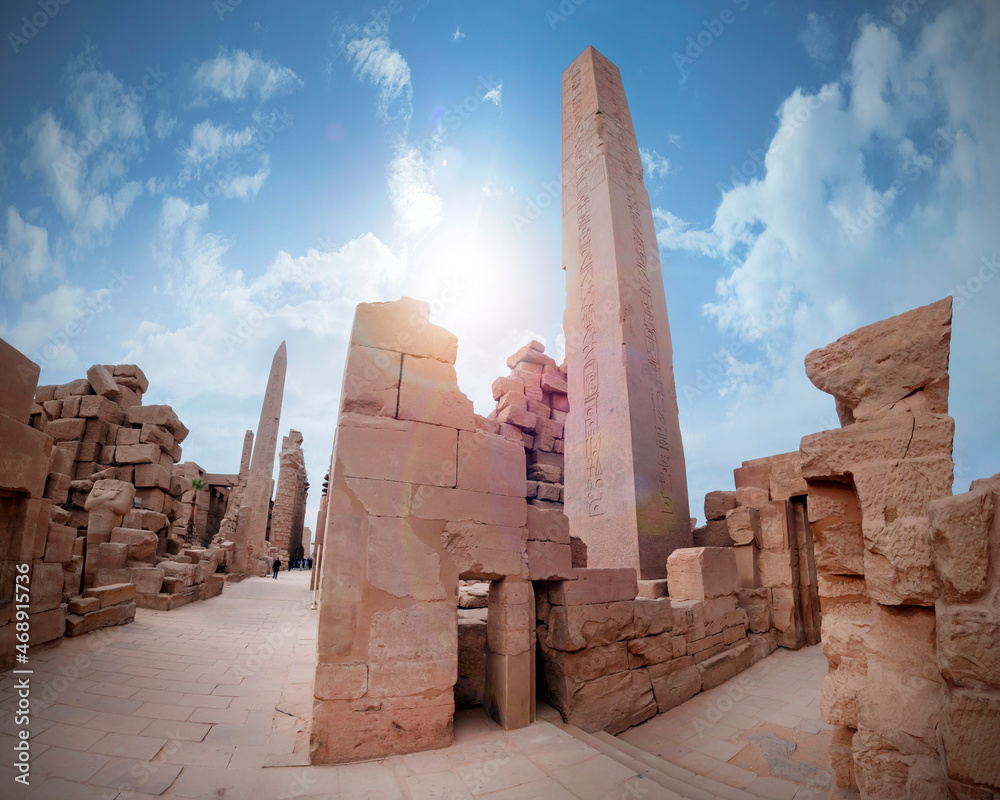 Photo & Art Print A huge obelisk in the temples of Karnak (ancient ...